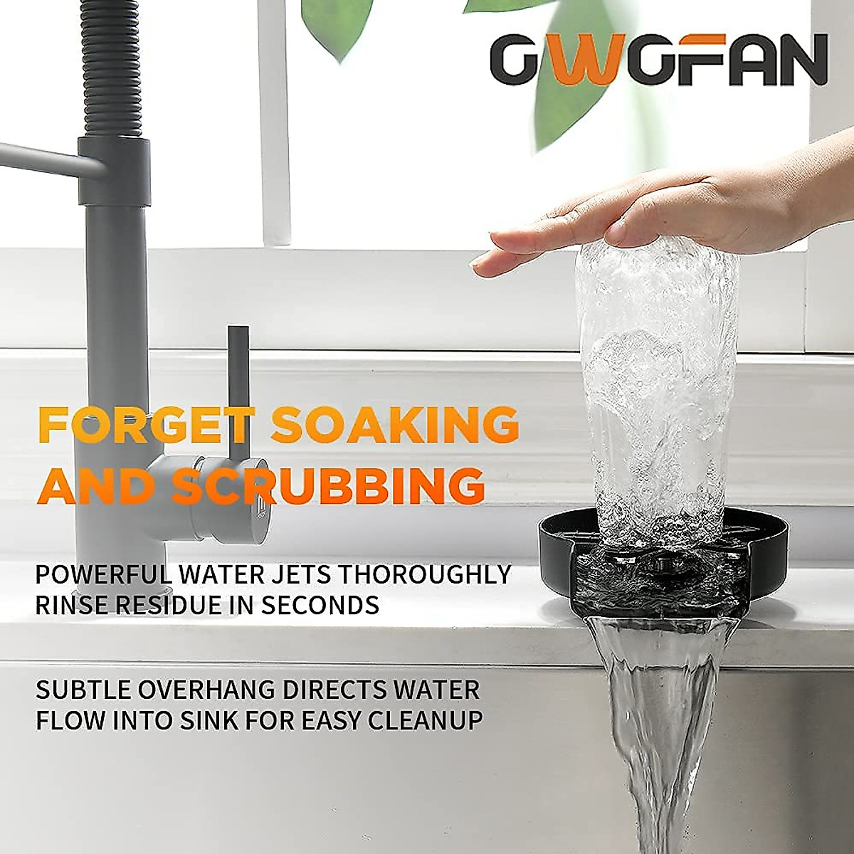 OWOFAN Drinking Water Faucet with Glass Rinser Matte Black Product Bundles
