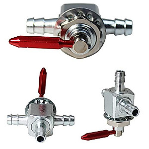 HPENP Fuel Shut Off Valve Two-Way Scag 2-Way 1/4" Barbs Steel Fuel Oil Gas Petcock in Line Valve 482212, E633347, 1-633347 for Zero Turn Lawn Mower ZTR Garden Tractor