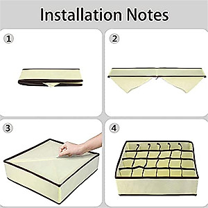 Set of 4 Closet Drawer Organizers Underwear Drawer Organizers for Large Bras, Foldable Cloth Organizers and Storage for Clothing, Socks, Underwear, Ties,Green