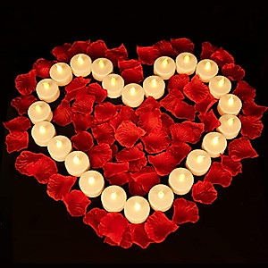 OSHINE 24-Pack Flameless Tea Lights LED Tea Lights Candles,Flickering Tea Candles Battery Included as Halloween Lights,Pumpkin Decoration,Holiday,Garden,Wedding,Party,Décor Warm Yellow