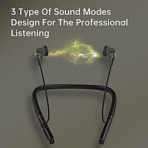 BX-05 Wireless Neckband Headphones w/Mic in-Ear Magnetic Earphone,Crystal-Clear Calls, Fast Charging, IPX4 Sweatproof Deep Bass Headset for Phone Call Music Sports (Green)