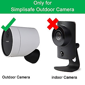 iTODOS 2 Pack 20ft/6m Power Cable and Adapter Compatible with SimpliSafe Wireless Outdoor Security Camera, Weatherproof Outdoor, Flat Charging Cable for SimpliSafe Outdoor Camera - White