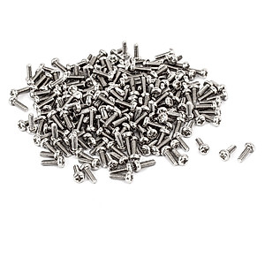 Aexit PM2 x Cleaning & Repair 6mm Metal Phillips Notebook Laptop Computer Screw Silver Computer Screws Tone 300pcs