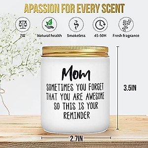 Mothers Day Gifts for Mom from Daughter Son, Birthday Gifts for Mom, Funny Relaxing Inspirational Gifts for Mom, Lavender Scented Candles 7oz