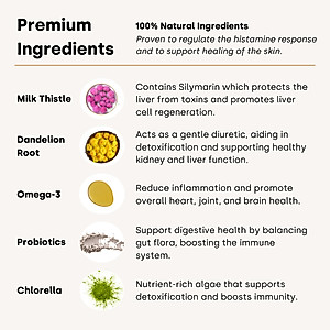 Kayode Dog Detox - Dog Liver Supplement & Immune Defense. with Milk Thistle for Dogs. Help Detoxify Liver, Reduce Inflammation & Improve Gut Health. 1 BIl CFU Probiotics, Omega Oil, & Bee Pollen.