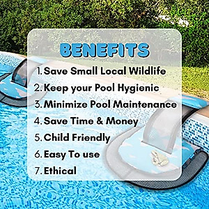 Rescue Raft Animal Saving Escape Ramp for Swimming Pool, Critter and Frog Saver, Pool Escape Ramp, Pool Floating Pad for Swimming Pool, Friendly Cloud Design (2 Pack)