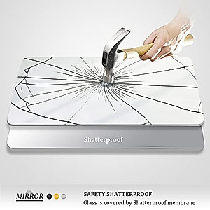 MAYEERTY Full Length Mirror 64"x21" Floor Mirror with Stand Large Mirror for Bedroom Standing Mirror Aluminum Alloy Thin Frame Wall Mirror Standing/Hanging Mirror, Silver (JJ00372ZZV-USAM027)