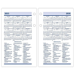 AT-A-GLANCE 2023 Daily Desk Calendar Refill, 3-1/2" x 6", Loose Leaf, QuickNotes (E51750)