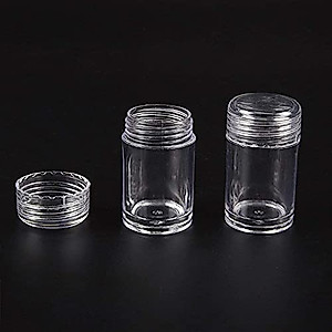 Juvale Plastic Box Storage with Jar Containers for Glitter, Beads, Rhinestones (6.5 x 2 x 5.5 In)