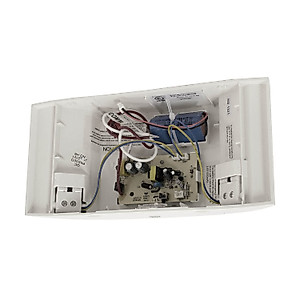 LFI Lights | Emergency Light | White Housing | Two Ultra-Bright LED Adjustable Heads|Hardwired with Battery Backup | UL Listed | (2 Pack) | EL-F2