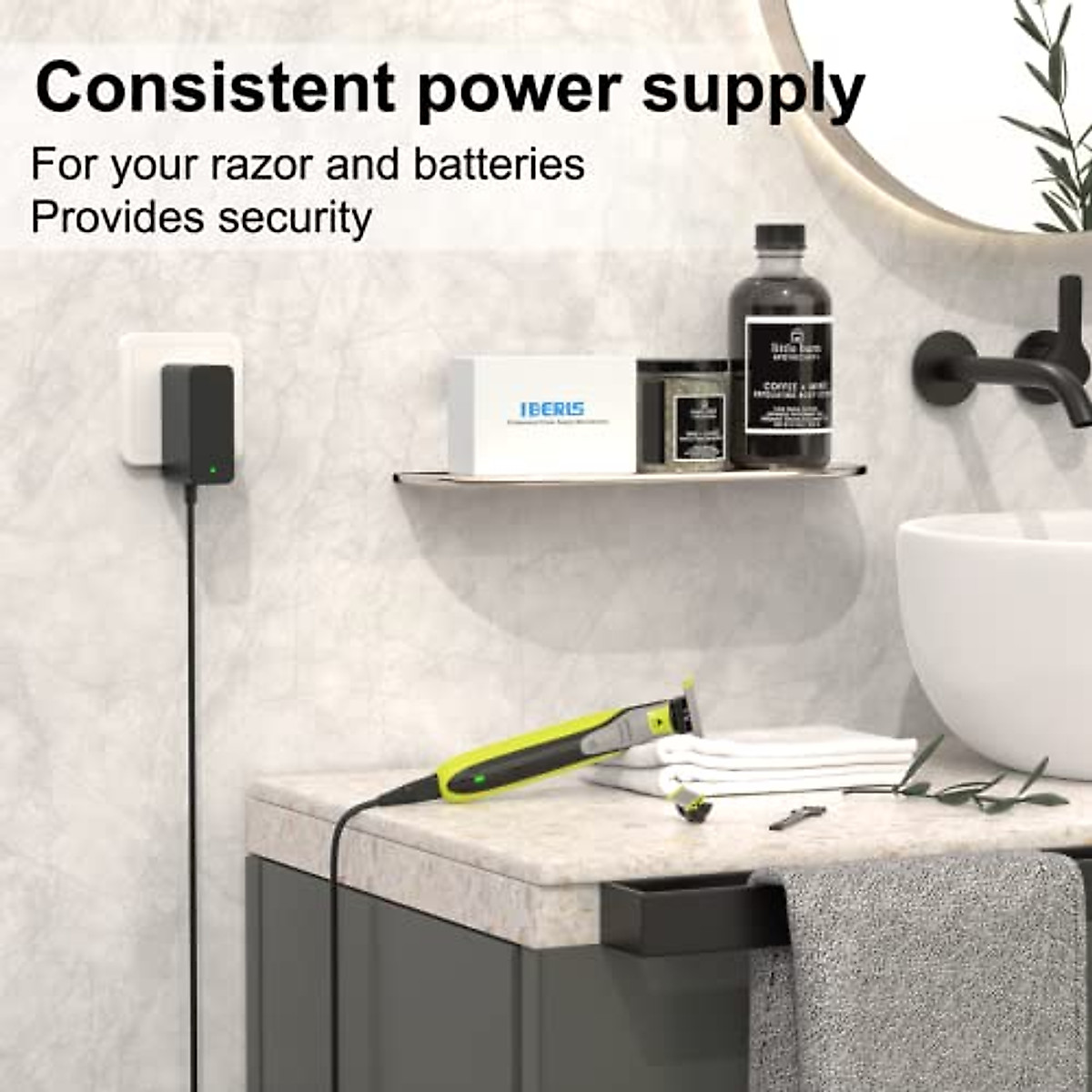 Charger Cord for Philips Norelco One Blade QP2724, QP2834, 2400 Series Trimmer, USB Adapter for Philips Oneblade X3001 MG7910 MG5910 MG9510 QP4631 QP1924 Charging Shaver Cable (Brush, 5V, Travel)