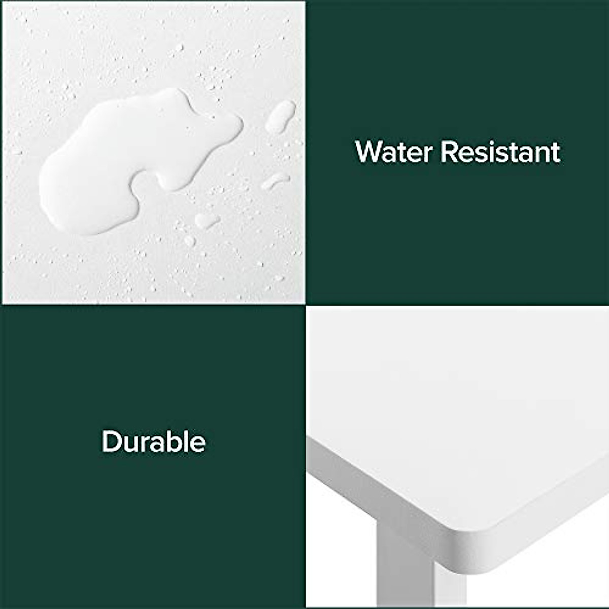 ZINUS Alto 47” White Frame Desk / GOOD DESIGN™ Winner / Computer Workstation / Office Desk / Easy, Bolt Free Assembly, White