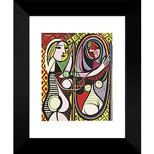 Pablo Picasso Framed Art Print 18x15 "Girl Before a Mirror"