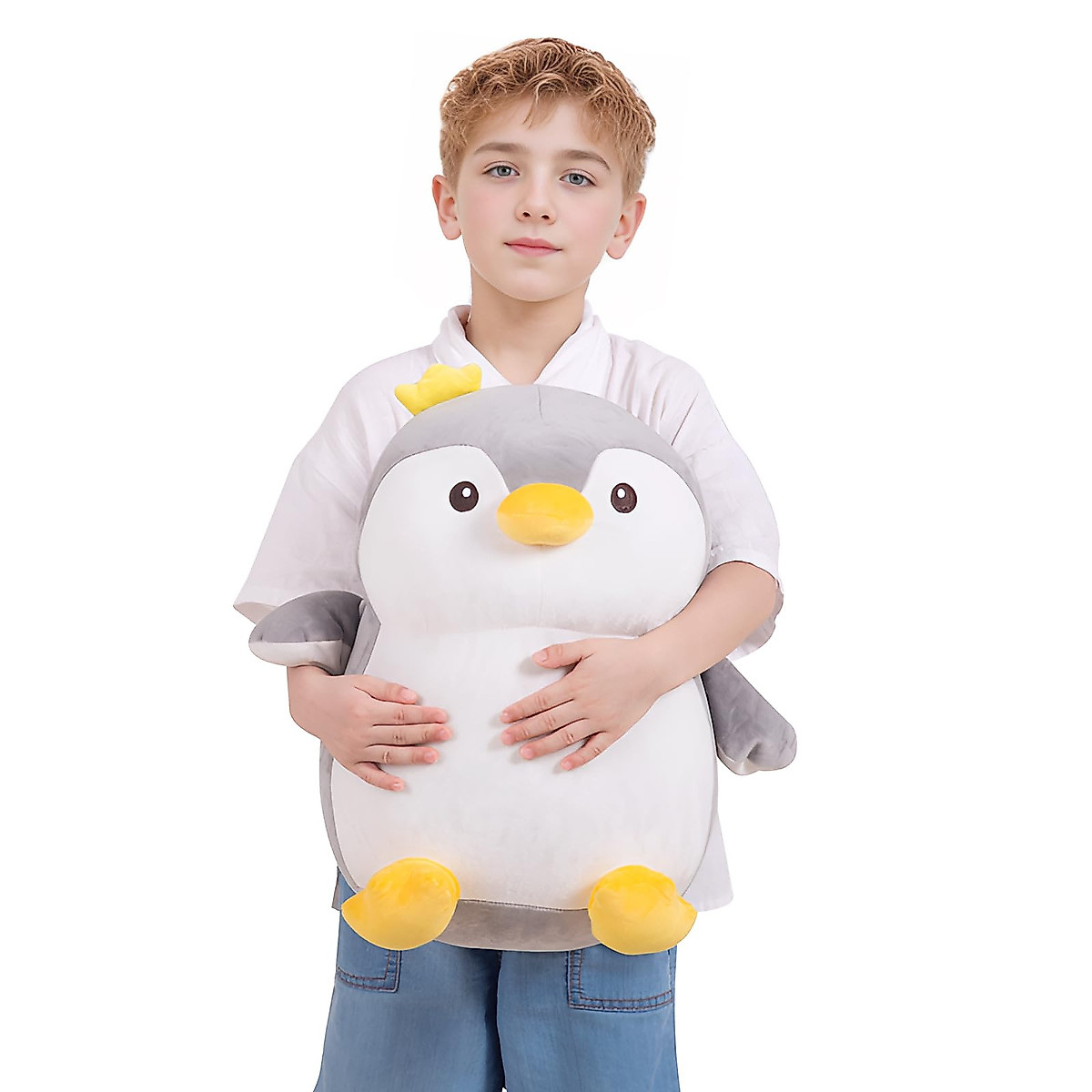 Kashabawangzi 16" Cute Giant Penguin Plush Soft Hugging Body Pillow,Large Penguin Stuffed Animals Toy Doll for Kids Birthday,Valentine,Easter Gift