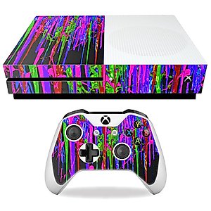 MightySkins Skin Compatible with Microsoft Xbox One S - Drips | Protective, Durable, and Unique Vinyl Decal wrap Cover | Easy to Apply, Remove, and Change Styles | Made in The USA