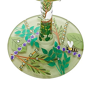 Enesco Designs by Lolita Organica Artisan Wine Glass, 15 Ounce, Multicolor,6007475