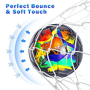 Champhox Size 4 Soccer Ball for Kids Durable Long-Lasting Construction Soccer Balls for Kids Teens Boys Girls Youth Soccer Players Skill Practicing Training Gifts