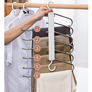 Magic Pants Hanger, Multipurpose Closet Hanger, Space Saving Wardrobe Organizer (2-Pack)