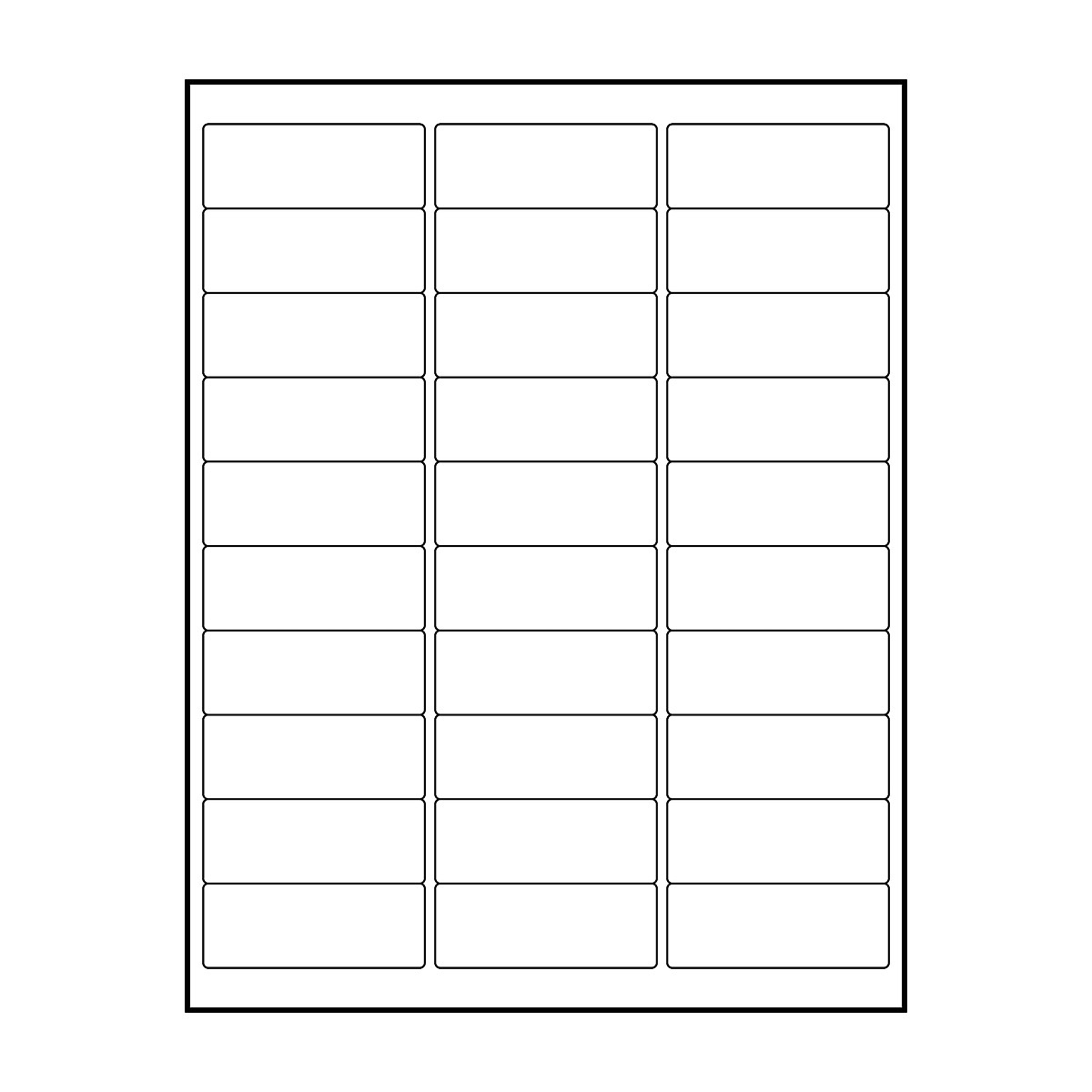 Premium Label Supply White Address Sticker Labels – 2.625” x 1" – Laser/Inkjet Compatible – (30 Labels/Sheet), 25 Sheets - 750 Total Adhesive FBA Labels
