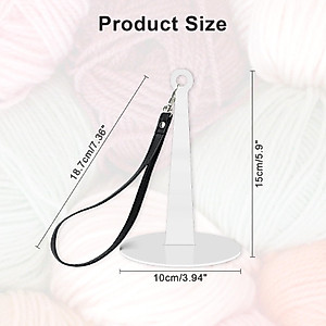 Acrylic Wrist Yarn Holder,Portable Yarn Holder Spinner with Wrist Strap,Yarn Ball Holder for Crocheting,Ball Minder Yarn Spinner Stand Crocheting Supplies Gifts for Knitting Craft Lovers(White)