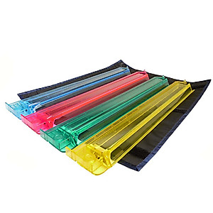 American Mah Jongg Set - 166 Premium White Tiles, 4 All-in-One Rack/Pushers, Blue Canvas Bag