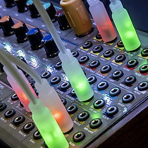 Heinakroon LED CV Patch Cables Eurorack Modular Test Leads, 5-Pack (23.6"), Transparent