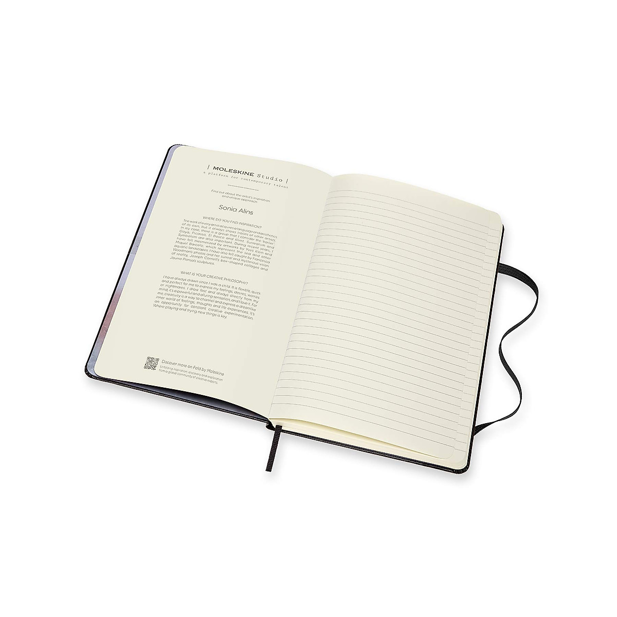 Moleskine Limited Edition Studio Collection Notebook, Hard Cover, Large (5" x 8.25"), Ruled/Lined, Sonia Alins, 240 Pages