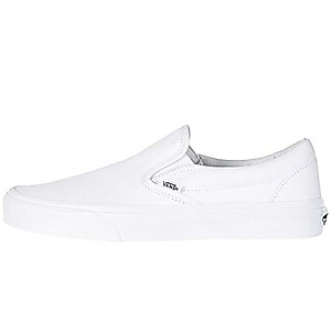 Vans Unisex Adults Classic Slip On Trainers True White, 9 Women/7.5 Men