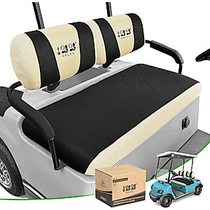 10L0L Golf Cart Seat Covers, Fits Yamaha G2 G9 G16 G19 G22 & Club Car DS Pre-2000, E-Z-GO Marathon, Washable Breathable Air Polyester Mesh Cloth, Cool in Summer and Warm in Winter