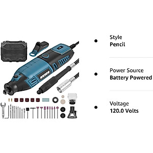 160W Rotary Tool Kit, Corded Multi-Tool with Flexible Shaft, 82 Accessories, 7 Variable Speeds 35000RPM Max for Sanding, Polishing, Drilling,Carving, Engraving, Cutting, DIY Crafts