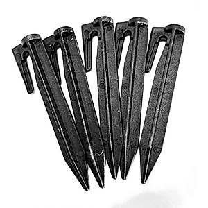 EMBerg (100 Count) Plastic Boundary Wire Stakes Lawn Pegs Landscape Staples for Robomow Mower, Husqvarna Automower, Worx Landroid, Pet Fence, for use in Garden Lawn Fence