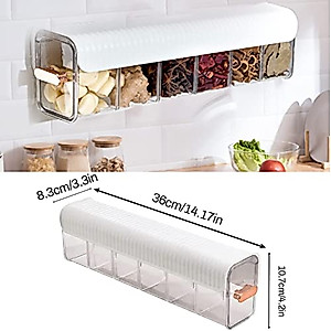 AODGHC Punch-Free Multi-Functional Storage Box, 1 Piece Clear Wall Mounted Drawer Organizer Underwear Socks Seasoning Storage Box with Adjustable Compartment for Closet Kitche (White)