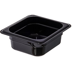 CFS 3068303 StorPlus Sixth Size Food Pan, Polycarbonate, 2.5" Deep, Black