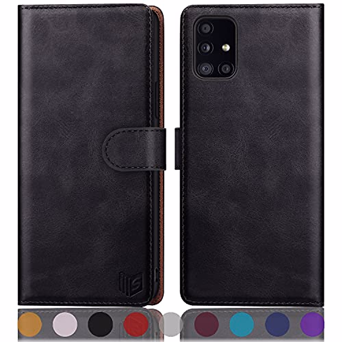 SUANPOT for Samsung Galaxy A71 5G (Non 4G Version) Leather Wallet case with RFID Credit Card Holder Flip Folio Book Phone case Cover for Samsung A71 case Wallet for Men Women Shockproof Black