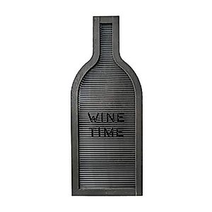 PRINZ Bar Decorative Light Up Wine Bottle Cork Holder Letter Box, Black/Brown
