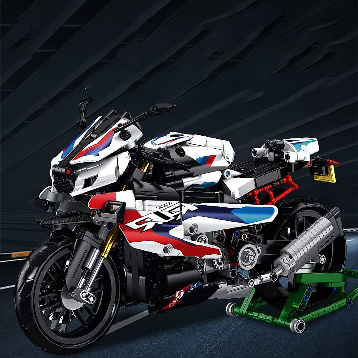 NOSTEA Technics Motorcycle for BMW M1000 RR, 912 pcs, Motorcycle Building Bricks Toy Compatible with Lego