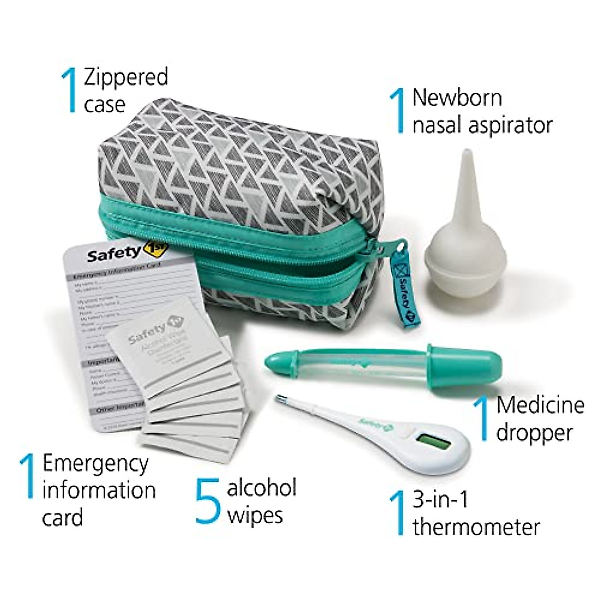 Safety 1st Healthcare On-The-go Kit, Pyramids Aqua