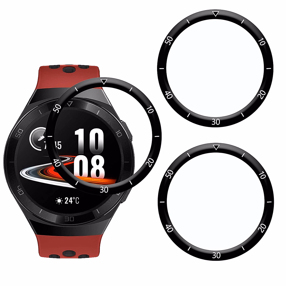 KELOLIN Screen Protector for HUAWEI Watch GT 2e, Easy to Install [3 Pack] 3D Curved Edge Anti-Scratch Anti-Fingerprint HD Ultra Shatterproof Flexible Protector Compatible with HUAWEI Watch GT 2e