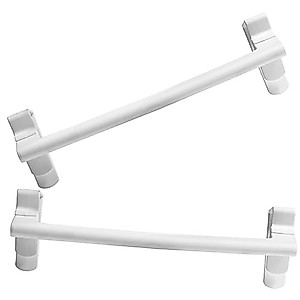 Homoyoyo 2pcs Over Cabinet Rack Wall Mount Towel Organizer Bathroom Towel Organizer Towel Holder Cabinet Towel Organizer Hanging Storage Box Shelf Tower Hanger Towel Rack abs White