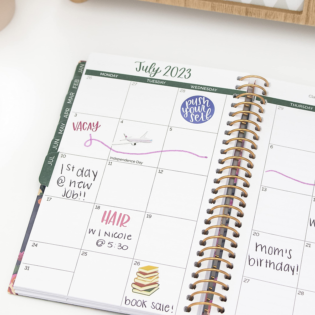 bloom daily planners 2023 Pocket Planner - 4” x 6” - (January 2023 - December 2023) - MINI Weekly/Monthly Agenda Organizer & Calendar Book - Green Modern Abstract