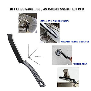 Gap Cleaning Brush，Cleaner Scrub Brush, Grout Cleaner Scrub Brush Stiff Angled Bristle, Joints Corners Cleaning Tool for Cleaning Bathroom, Kitchens Tile Floors (2pc)