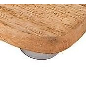 Challah Bread Board Designed by Artist Yair Emanuel Wood Base with Colored Ring Handles (Blue Rings)