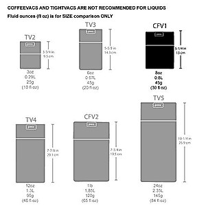 Coffeevac 1/2 lb - The Ultimate Vacuum Sealed Coffee Container, White with Logo