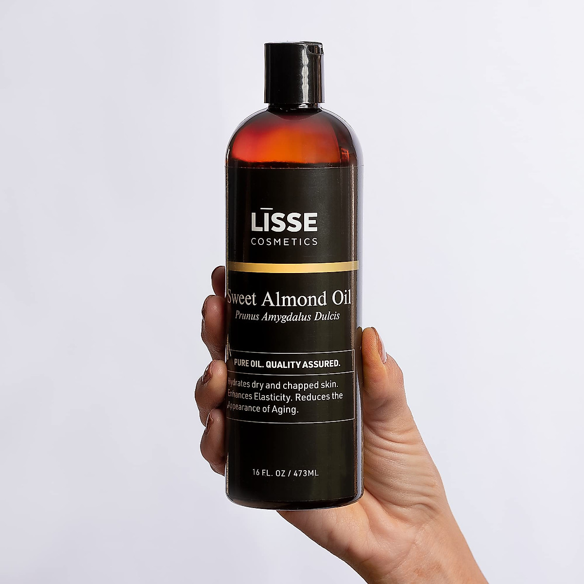 Lisse Cosmetic Grade - 100% Pure Sweet Almond Oil – Batch Tested and Third Party Verified – Unscented and Zero Additives