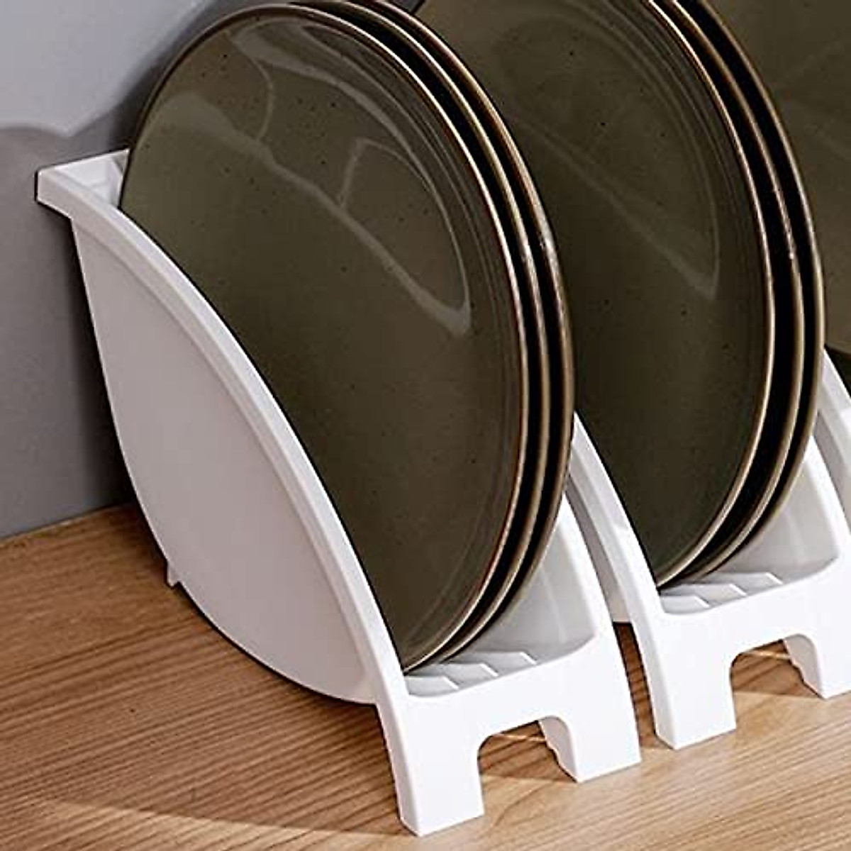 Dish Drying Rack, Dish Storage Rack for Kitchen, Plastic Dish Drying Rack, Japanese Kitchen Dish Storage Rack Plastic Dish Drying Rack Kitchen Utensil Storage for Kitchen Cabinet(Small Plate Holder)