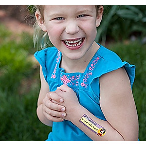 Mermaid 6pk SafetyTat Child ID Tattoos includes skin prep wipes and tattoo marking pen