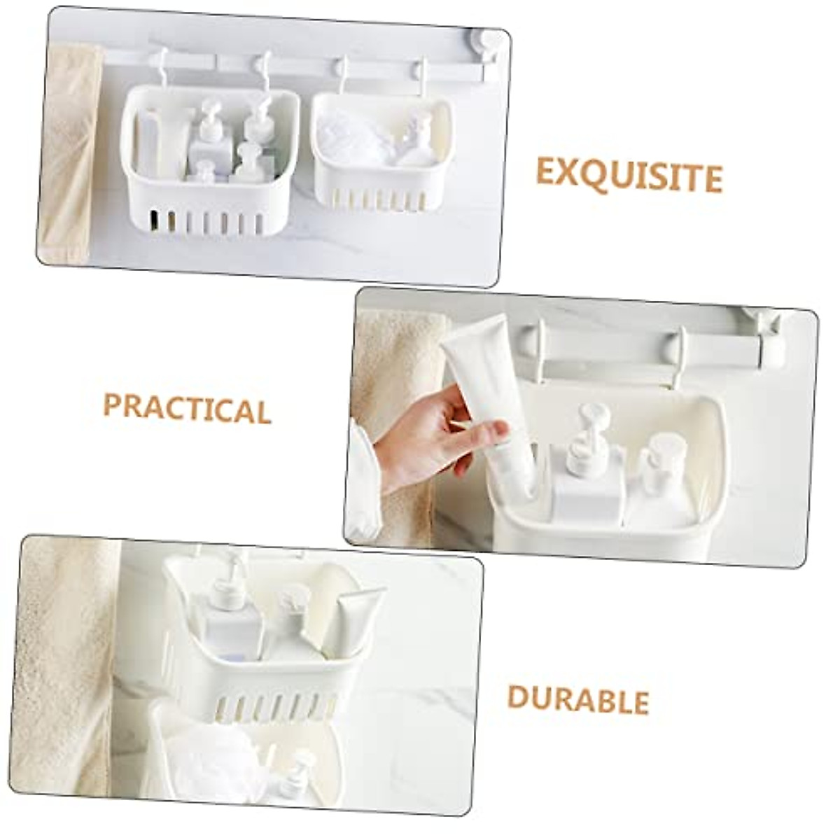 BESPORTBLE Hanging Storage Basket Toy Baskets Tub Organizer for Bathtub Bath Toy Storage Basket Shower Head Bathroom Organizer Bathroom Pantry Holder Shower Supply Hanging Shower Basket