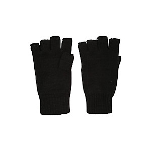 Mountain Warehouse Fingerless Knitted Gloves - Light Ski Gloves Black