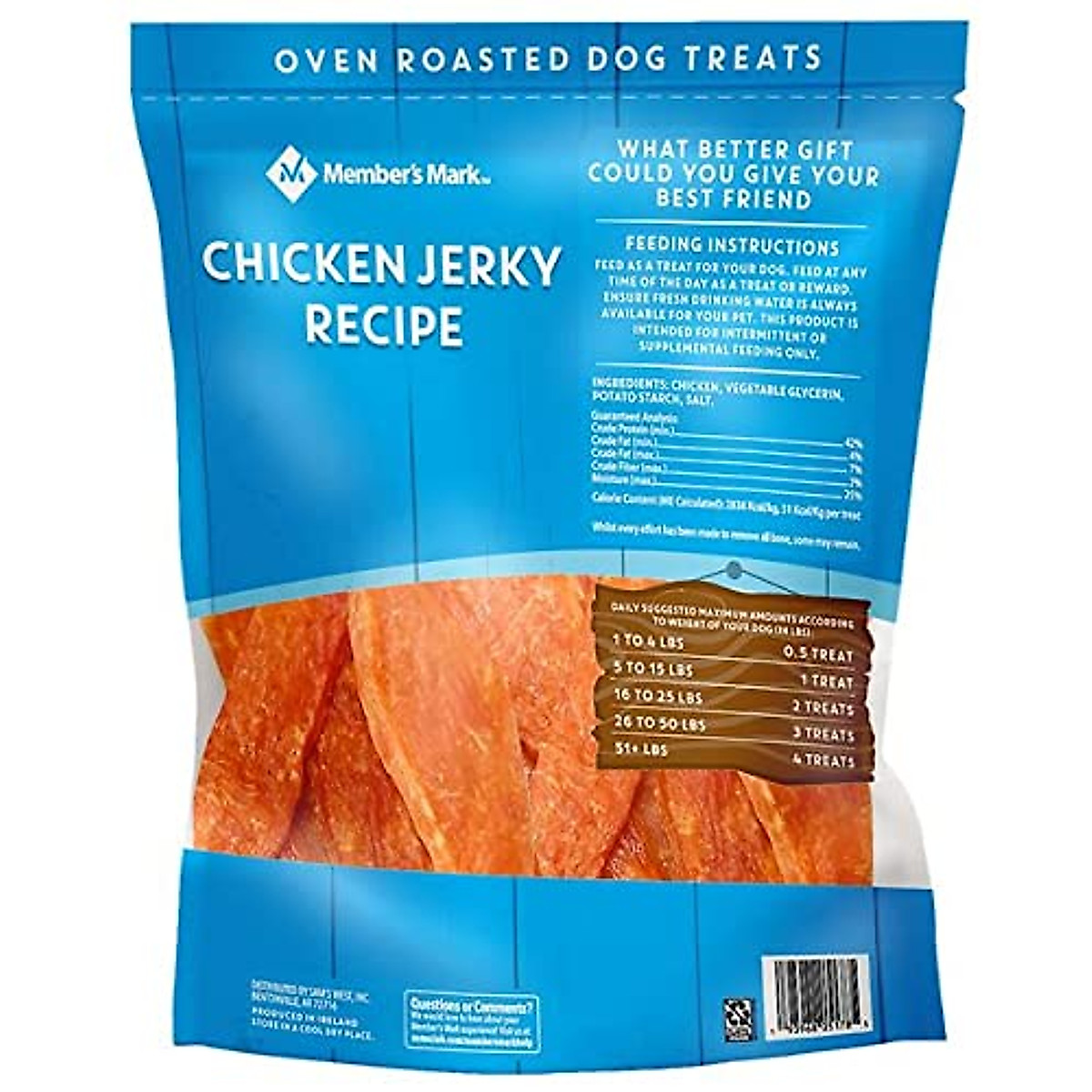 Member Mark Chicken Jerky Recipe Dog Treats 3lb
