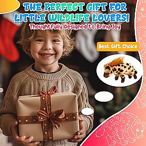 Forest & Twelfth 10" Stuffed Hyena Plush, Majestic Animal Collection Stuffed Animal, Premium Materials, Best Gift for Kids Age 3+, Nursery and Room Decor (10" Hyena)